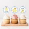 Rubber Duck Birthday Cupcake Toppers - Goober Studio Prints