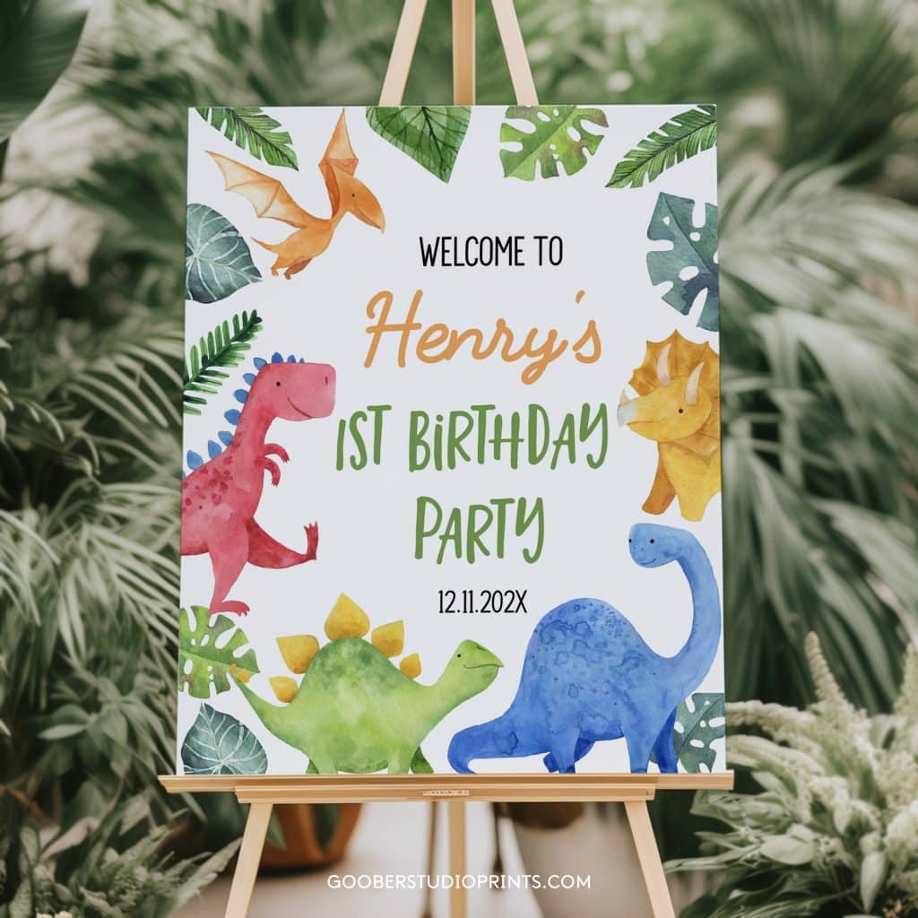 Dinosaur Birthday Set Bundle - Goober Studio Prints