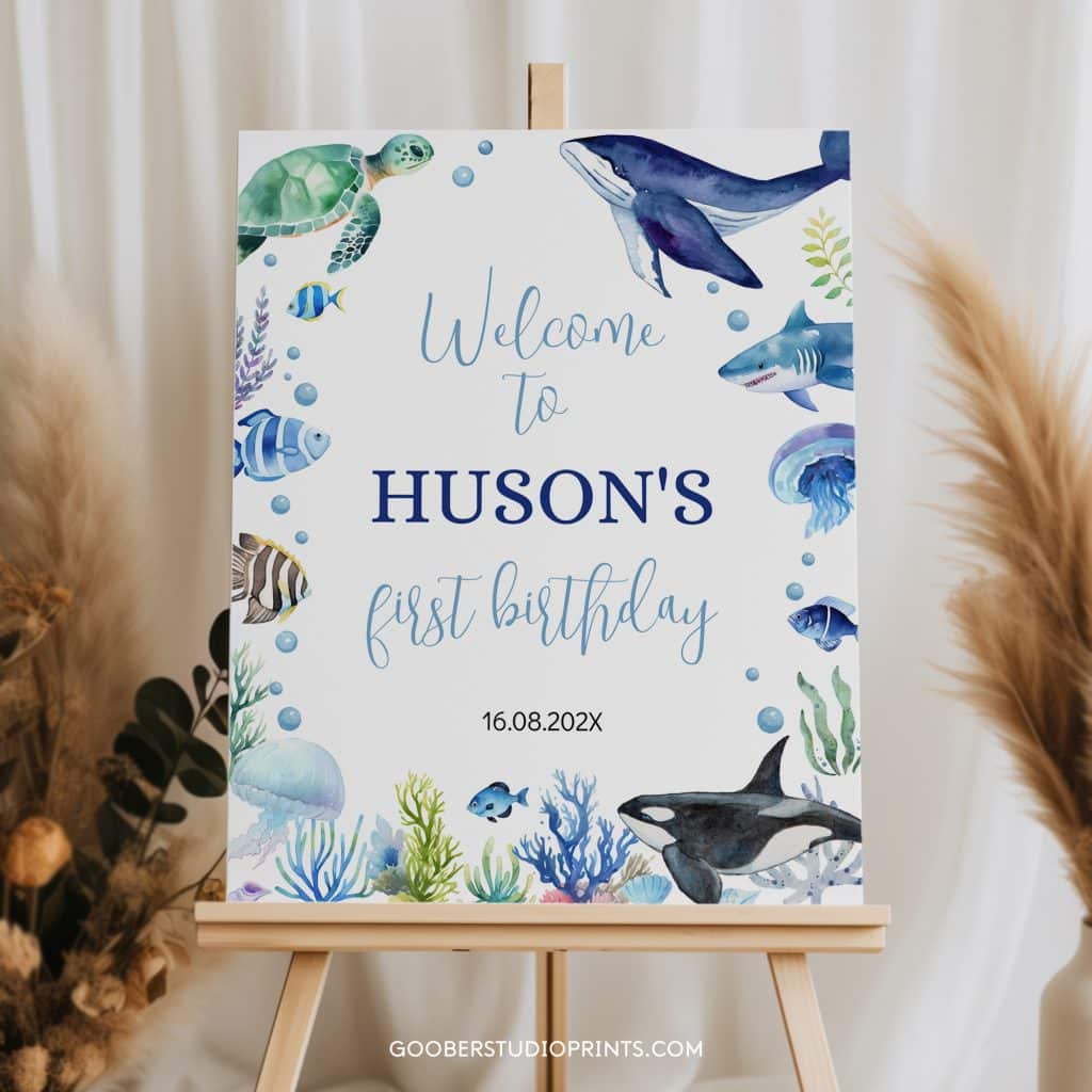 Under The Sea Birthday Set Bundle - Goober Studio Prints