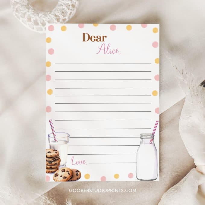 Milk and Cookies Birthday Time Capsule Sign & Card - Goober Studio Prints