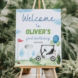 Golf Birthday Welcome Sign - Goober Studio Prints