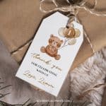 Teddy Bear Birthday Thank You Tag - Goober Studio Prints