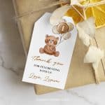 Teddy Bear Birthday Thank You Tag - Goober Studio Prints