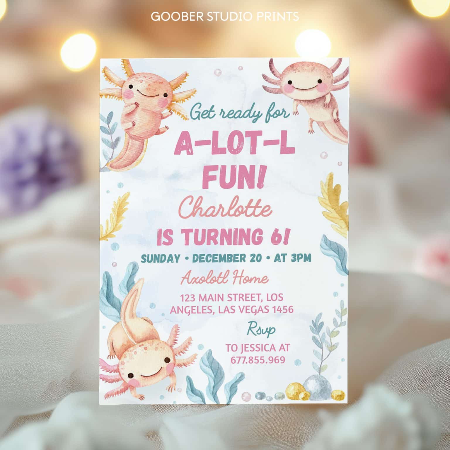 25 Axolotl Birthday Party Ideas That’ll Make a Splash! - Goober Studio ...