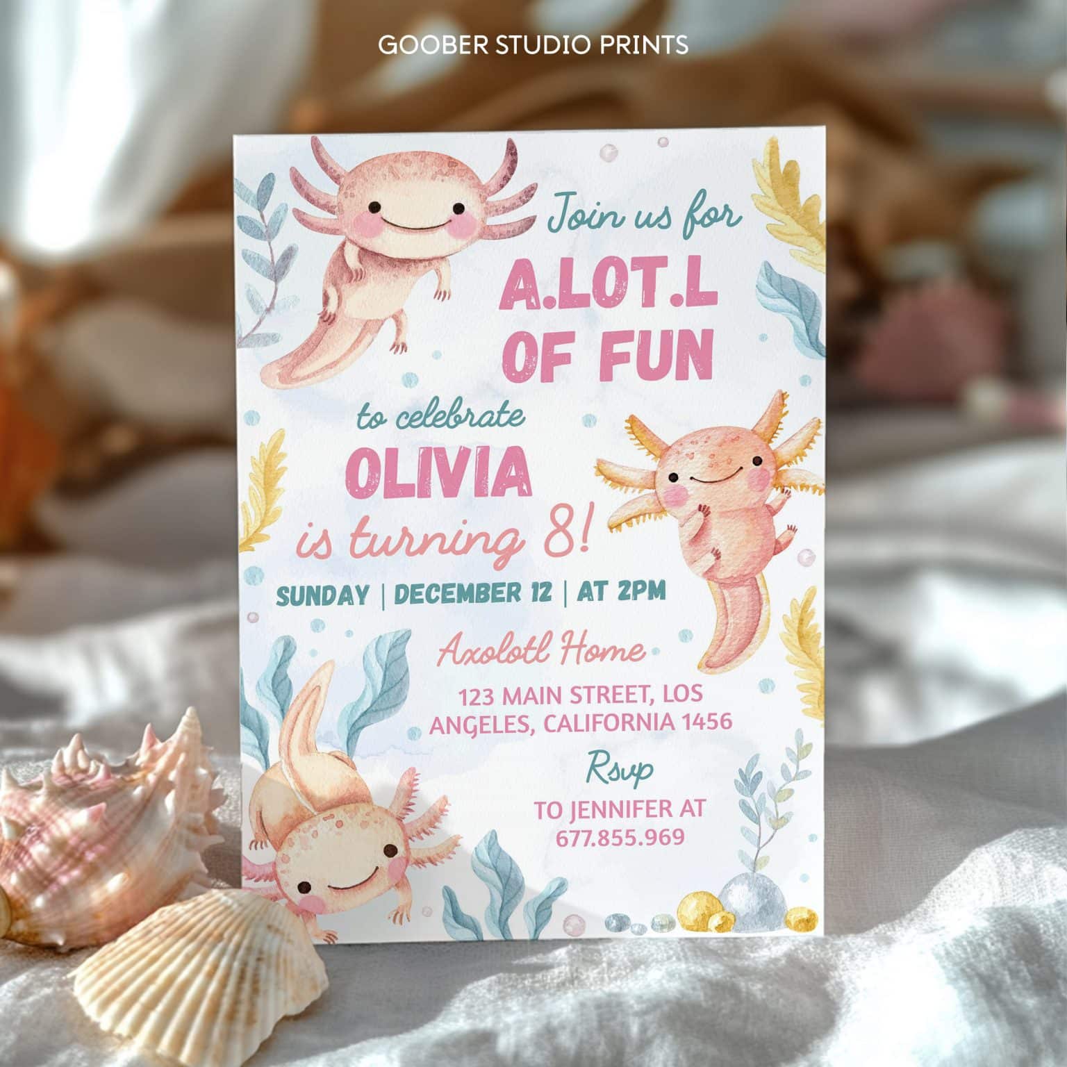 25 Axolotl Birthday Party Ideas That’ll Make a Splash! - Goober Studio ...