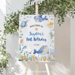 Two The Sea 2nd Birthday Invitation - Goober Studio Prints