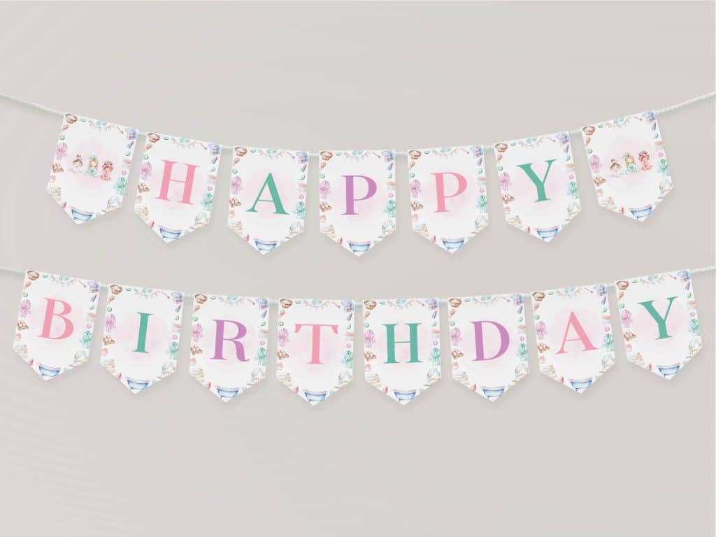 Spa Birthday Party Banner - Goober Studio Prints