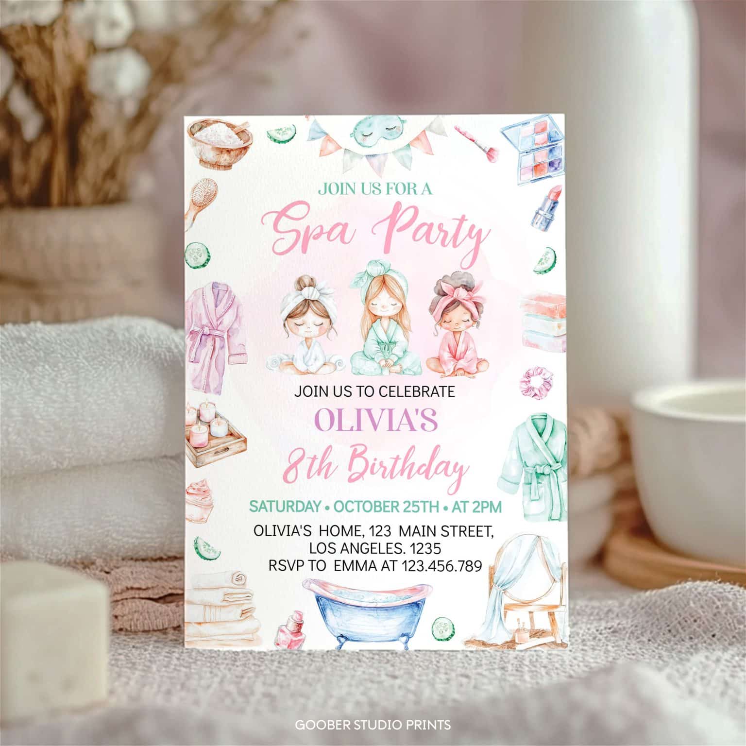 15 Spa Birthday Party Ideas to Create a Day of Bliss! - Goober Studio ...