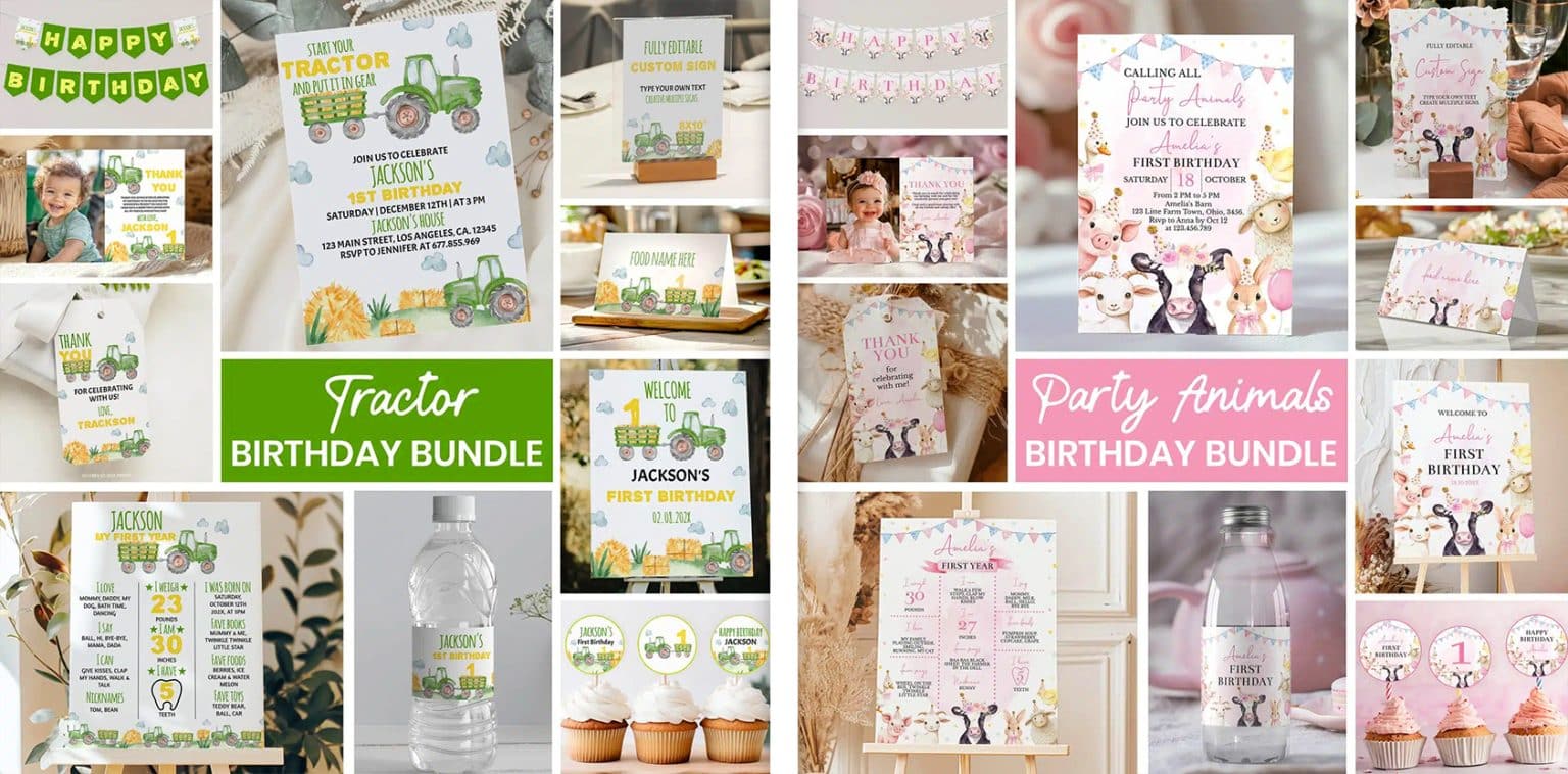 15 Farm Birthday Party Ideas for Kids! - Goober Studio Prints