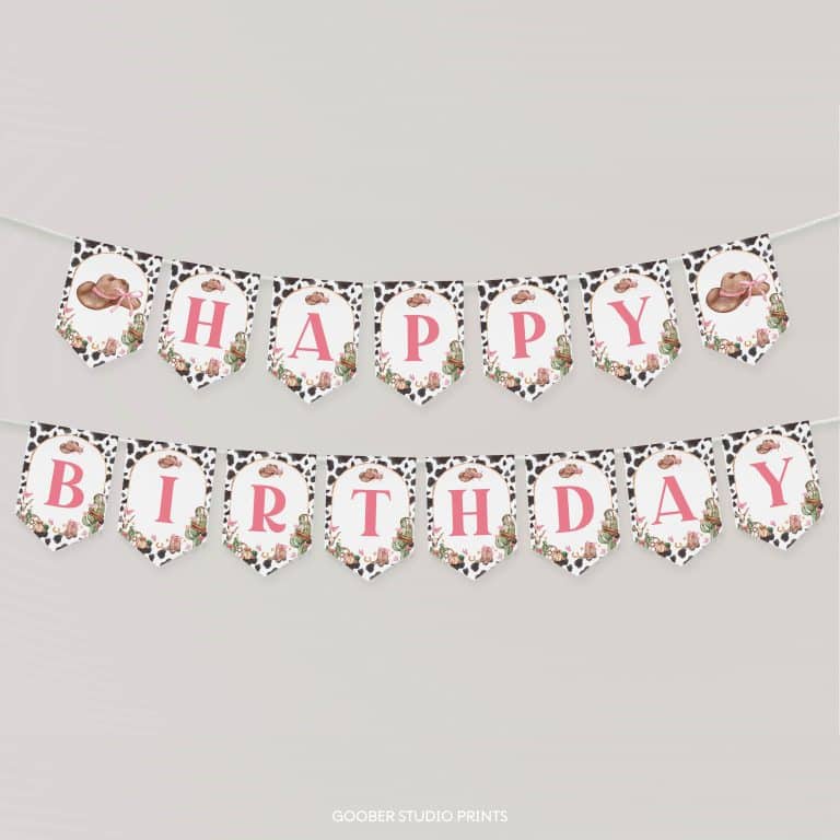 First Rodeo Birthday Banner - Goober Studio Prints