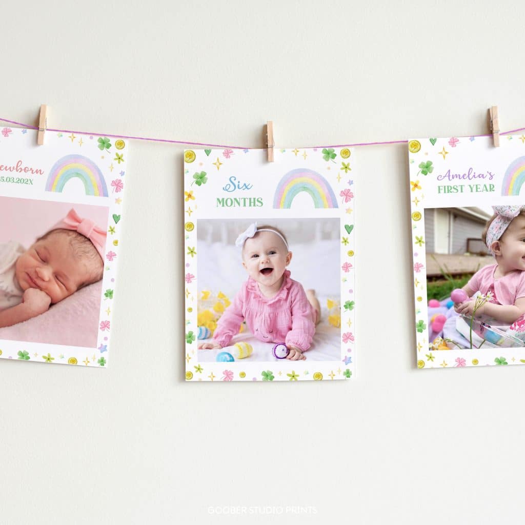 Lucky One Birthday Monthly Photo Banner - Goober Studio Prints