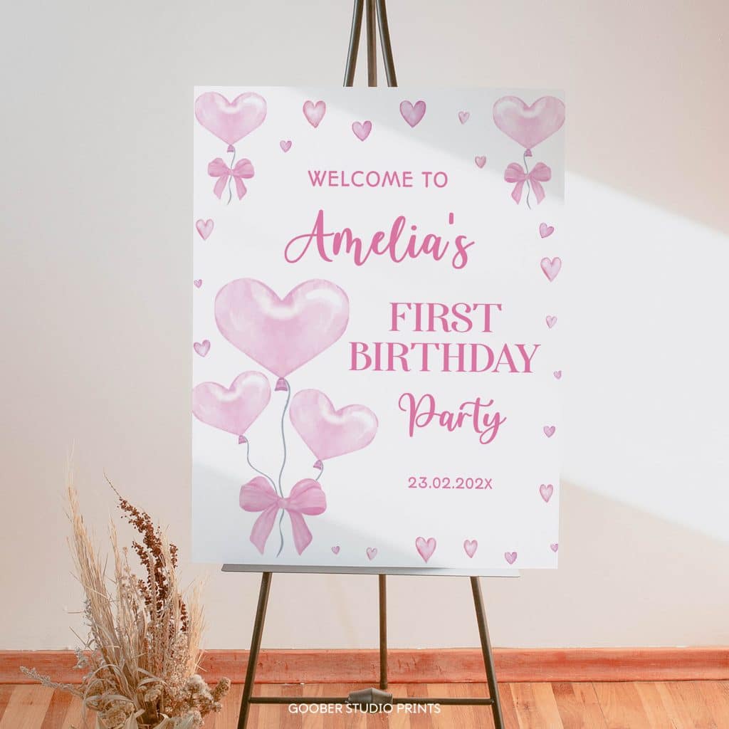 Sweetheart Birthday Welcome Sign - Goober Studio Prints