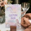 Unicorn Birthday Custom Table Sign - Goober Studio Prints