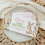 Bunny Birthday Chocolate Bar Wrappers - Goober Studio Prints