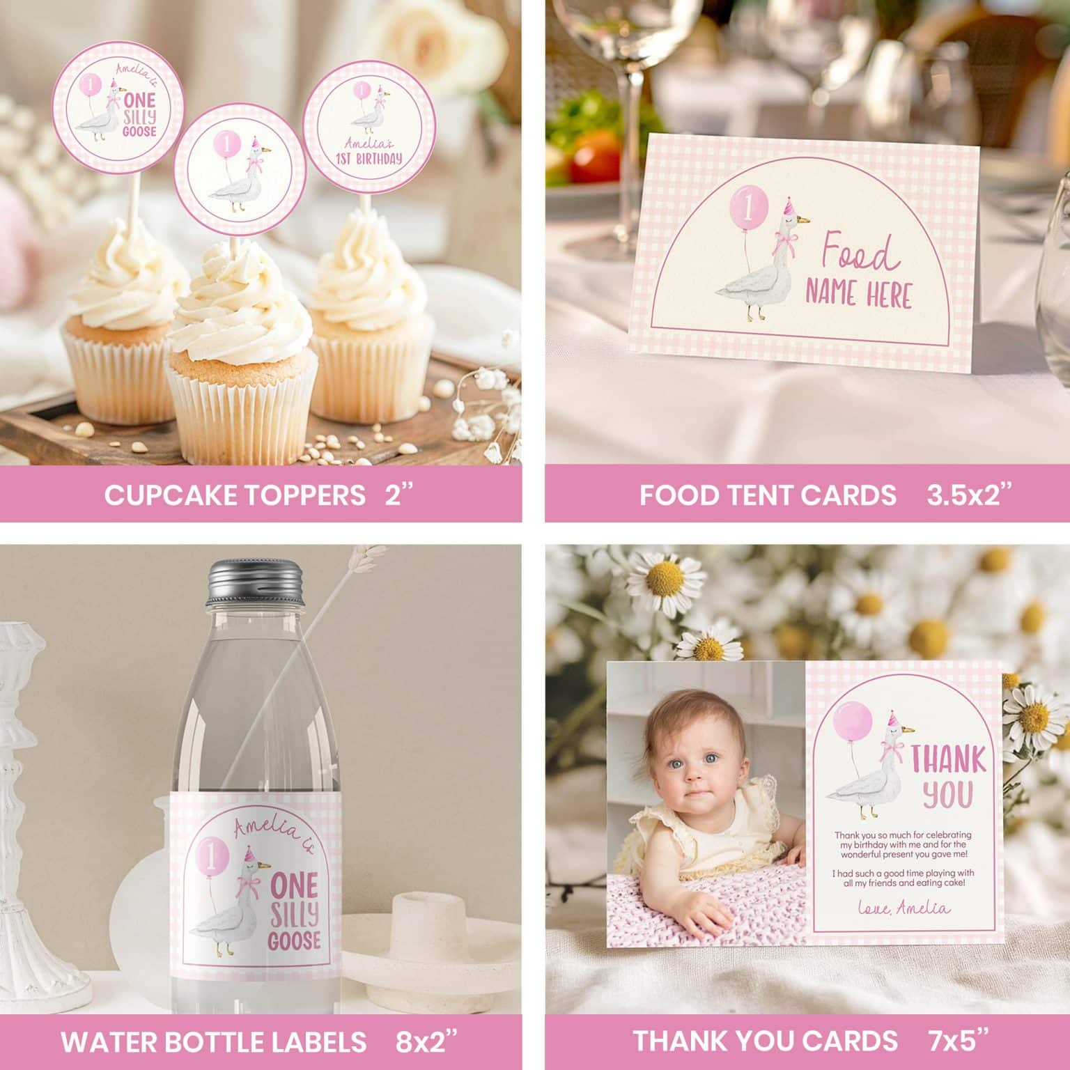 One Silly Goose Birthday Party Bundle - Goober Studio Prints