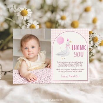 Silly Goose Birthday Thank You Card - Goober Studio Prints