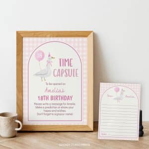 Silly Goose Birthday Time Capsule Sign & Card - Goober Studio Prints