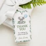 Koala Bear Birthday Thank You Card - Goober Studio Prints
