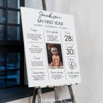 Minimal Birthday Milestone Photo Poster - Goober Studio Prints