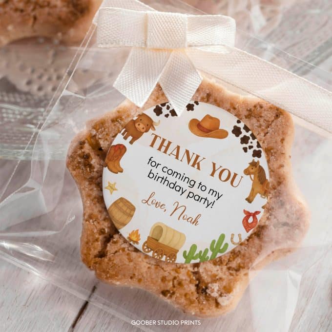 First Rodeo Birthday Thank You Favor Tag - Goober Studio Prints