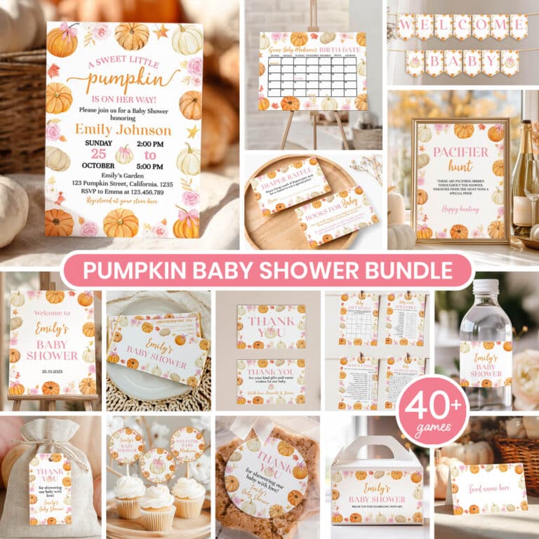 Pumpkin Baby Shower Bundle - Goober Studio Prints